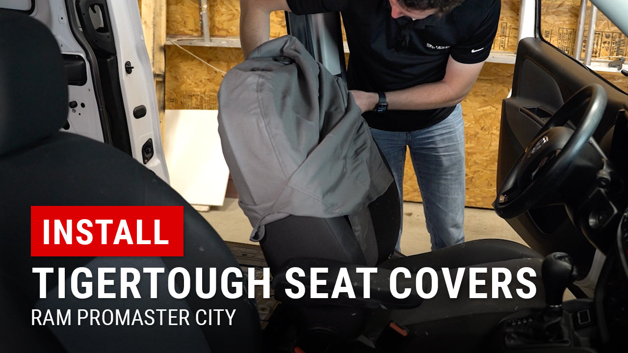 Installing TigerTough Seat Covers in RAM ProMaster City Work Van ...