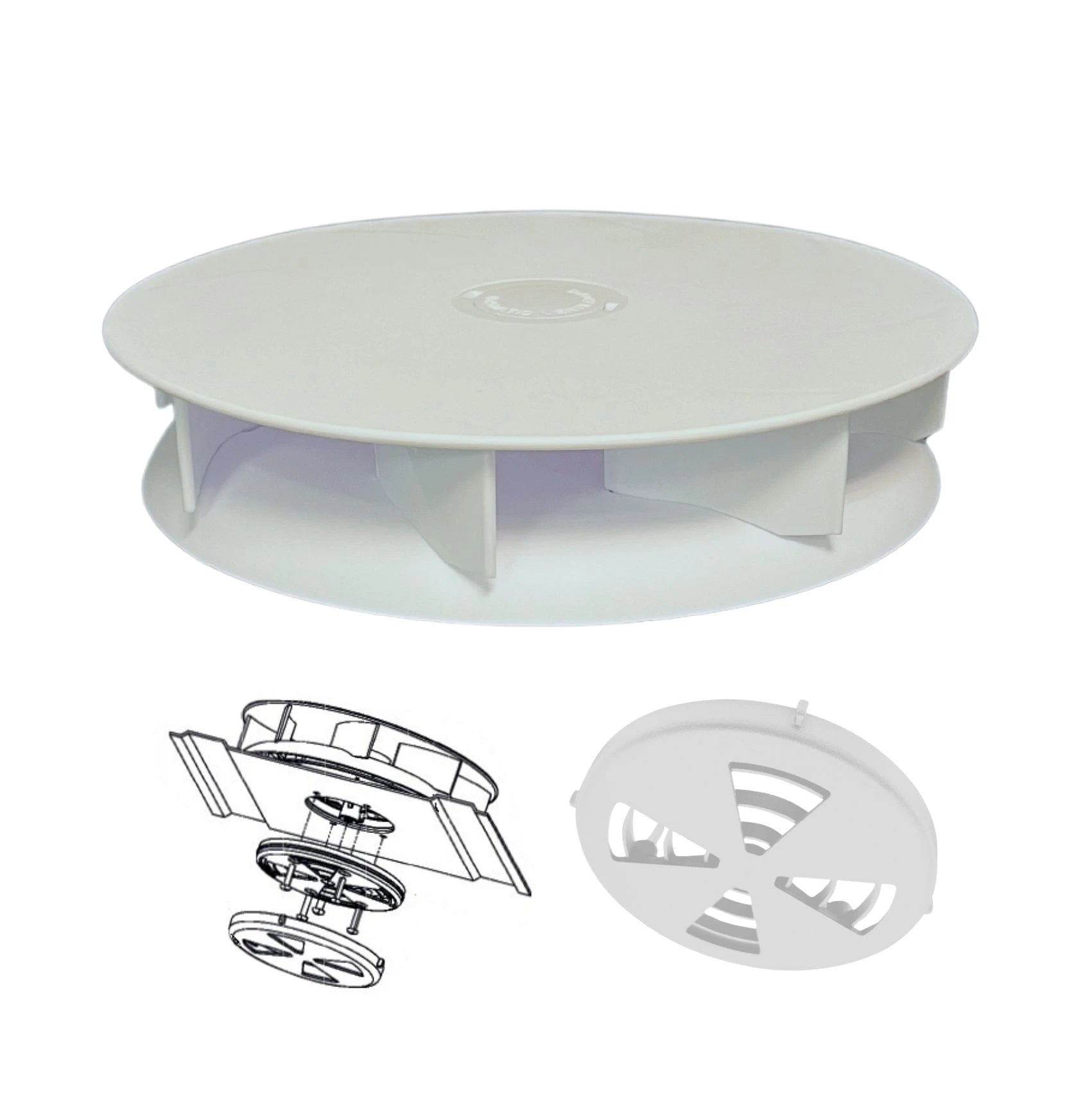 Slim-Matic Aerator/Ventilator Cargo Van Roof Vent - Round Shutter ...