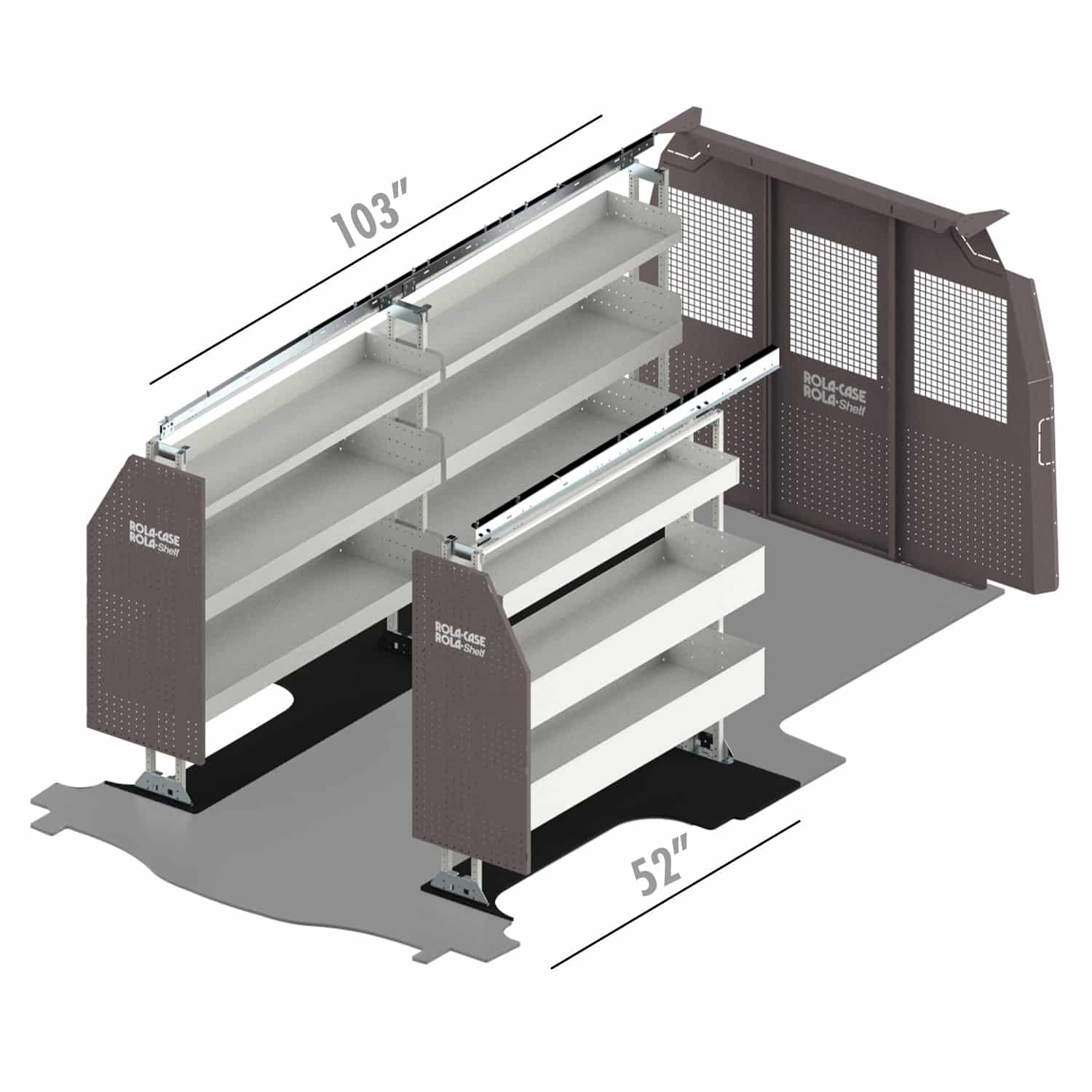 Rola-Case Basic Bin Package for Chevy/GMC Express/Savana - 155-in WB ...