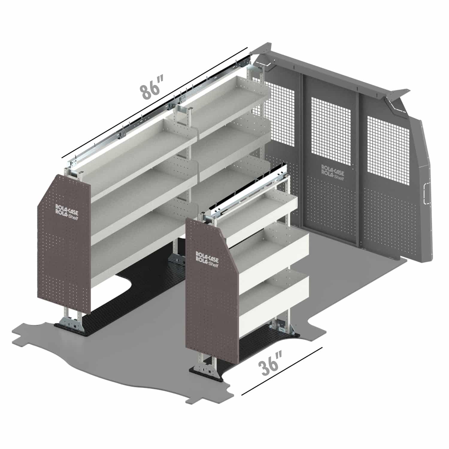 Rola-Case Basic Bin Package for Chevy/GMC Express/Savana - 135-in WB ...