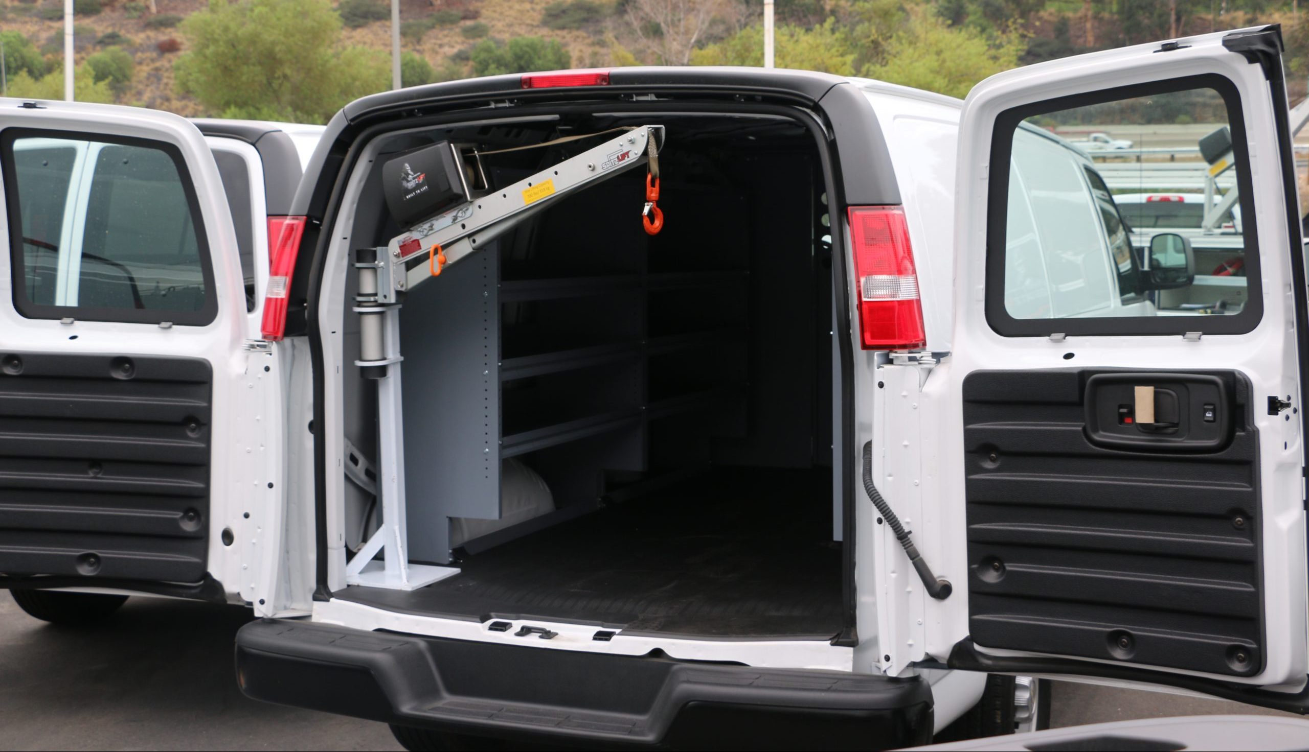 SpitzLift Van Crane for Chevy/GMC Express/Savana - Rear Door - Option 1 ...
