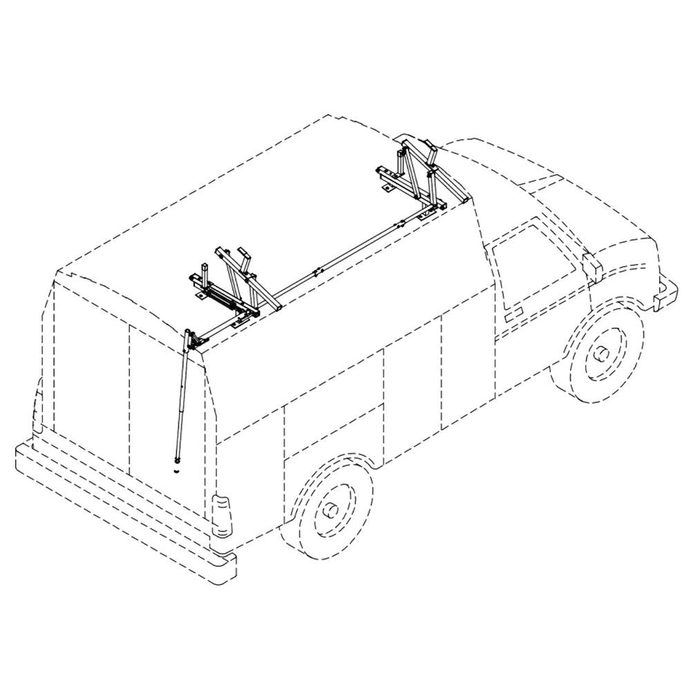 EZGLIDE2 Drop-Down Ladder Rack Kit for Knapheide KUV Service Bodies ...